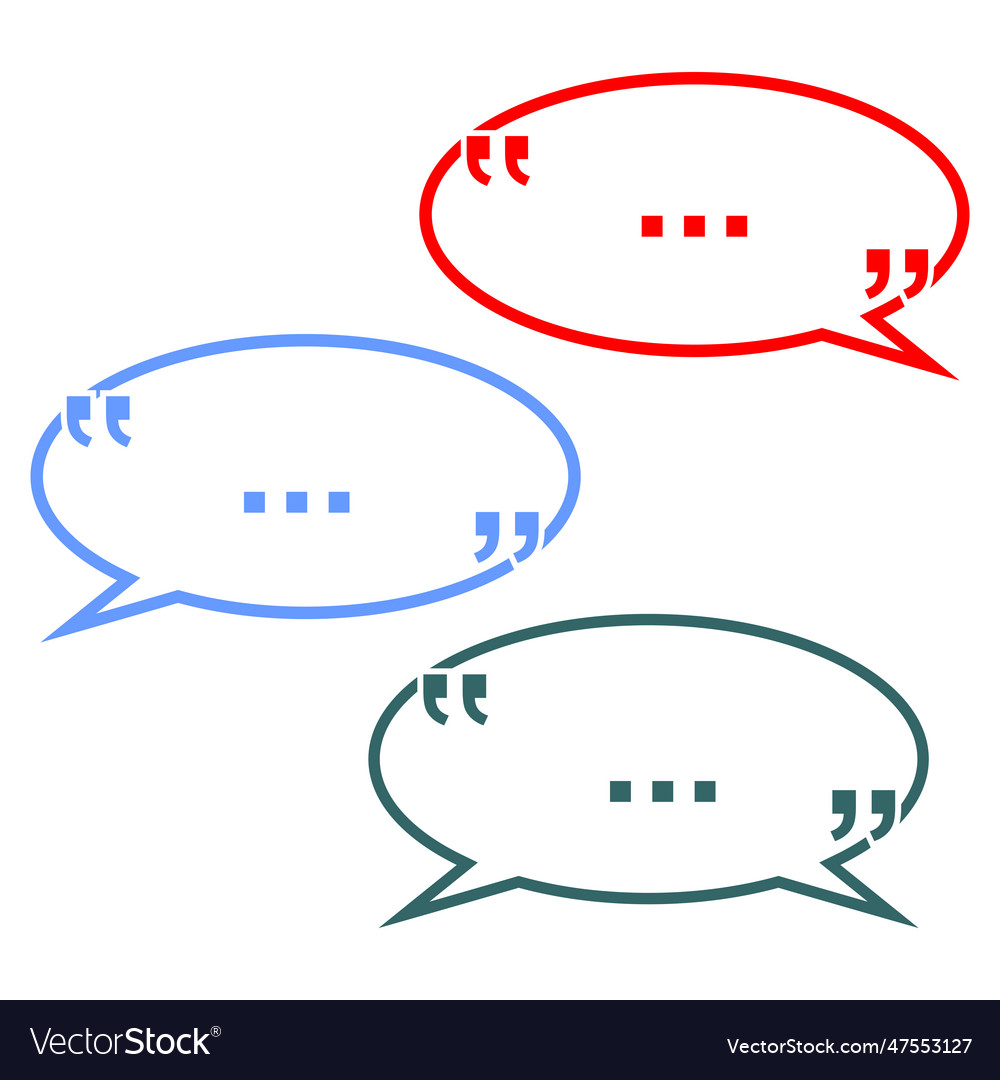 Blank empty speech bubbles with punctuation marks Vector Image