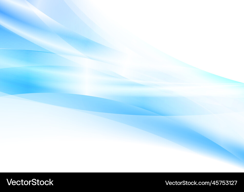 Bright blue glossy stripes and waves abstract Vector Image