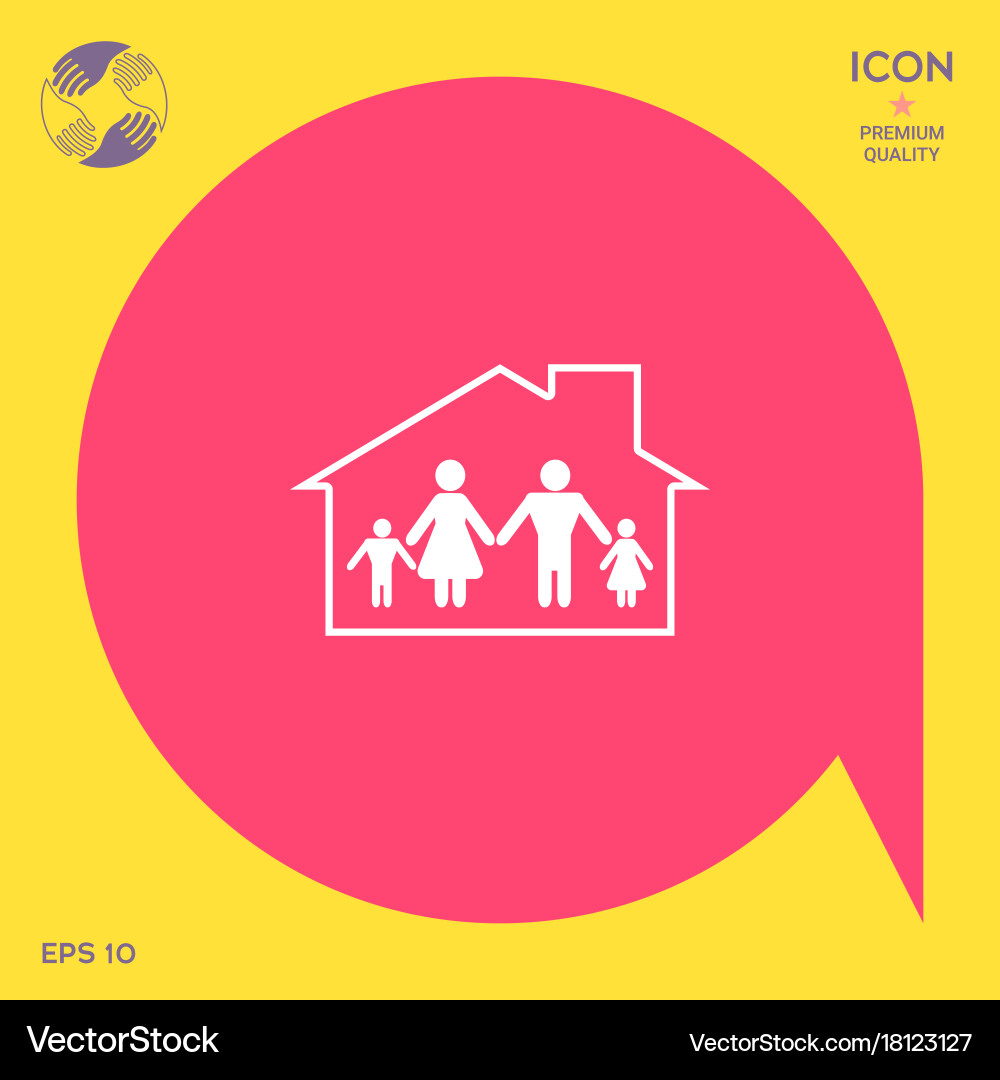 Family home icon Royalty Free Vector Image - VectorStock