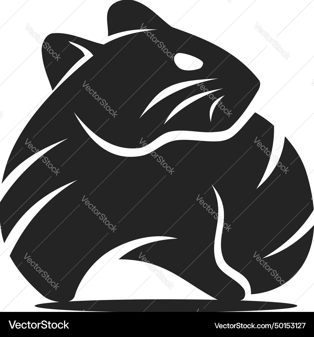Hamster logo template isolated brand identity Vector Image