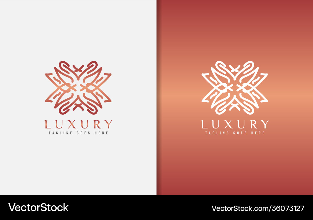 Luxury logo design elegant symbol with geometric Vector Image
