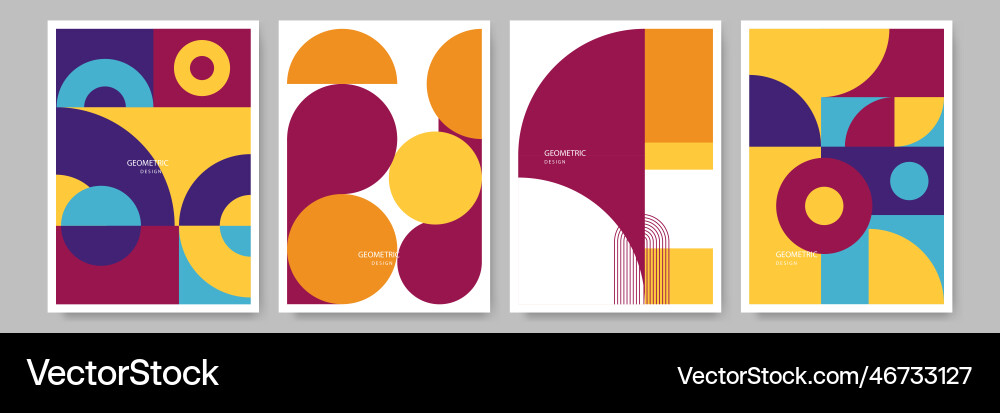Modern abstract geometric poster cover minimal Vector Image