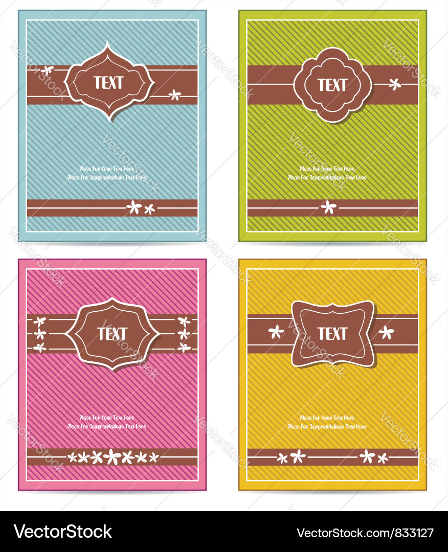Old vintage book cover set Royalty Free Vector Image