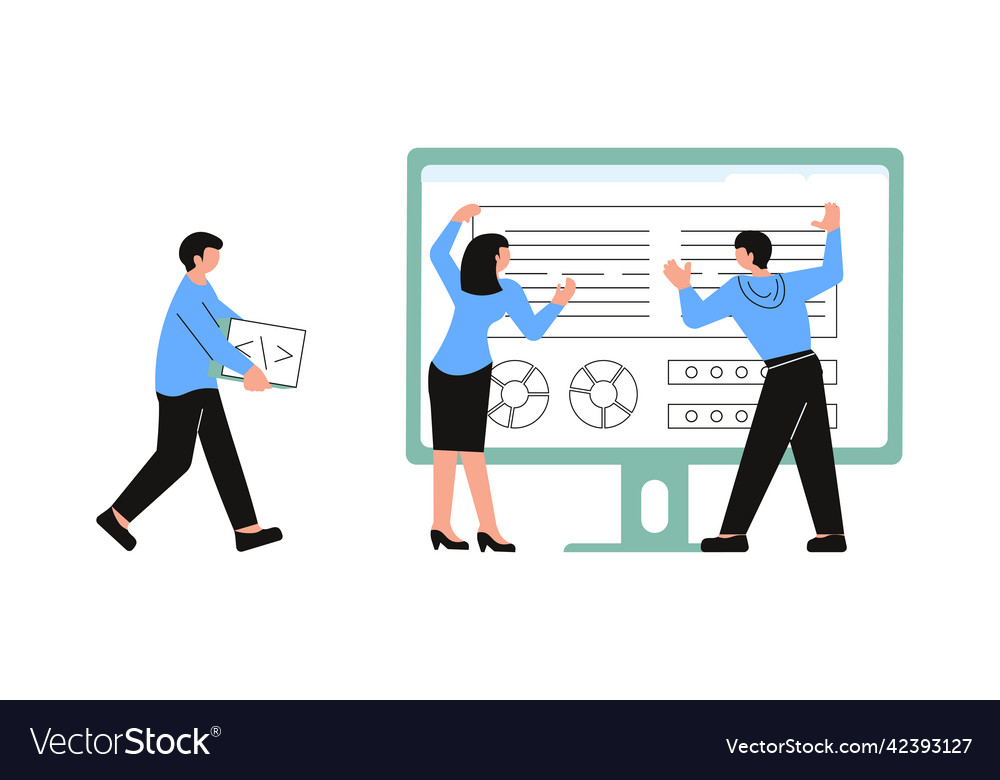 Operating system update software updating process Vector Image