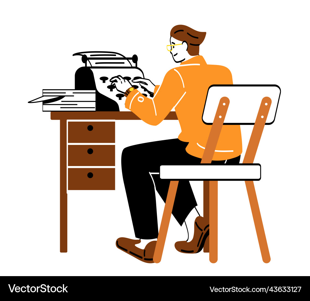 Person enjoying their hobby Royalty Free Vector Image