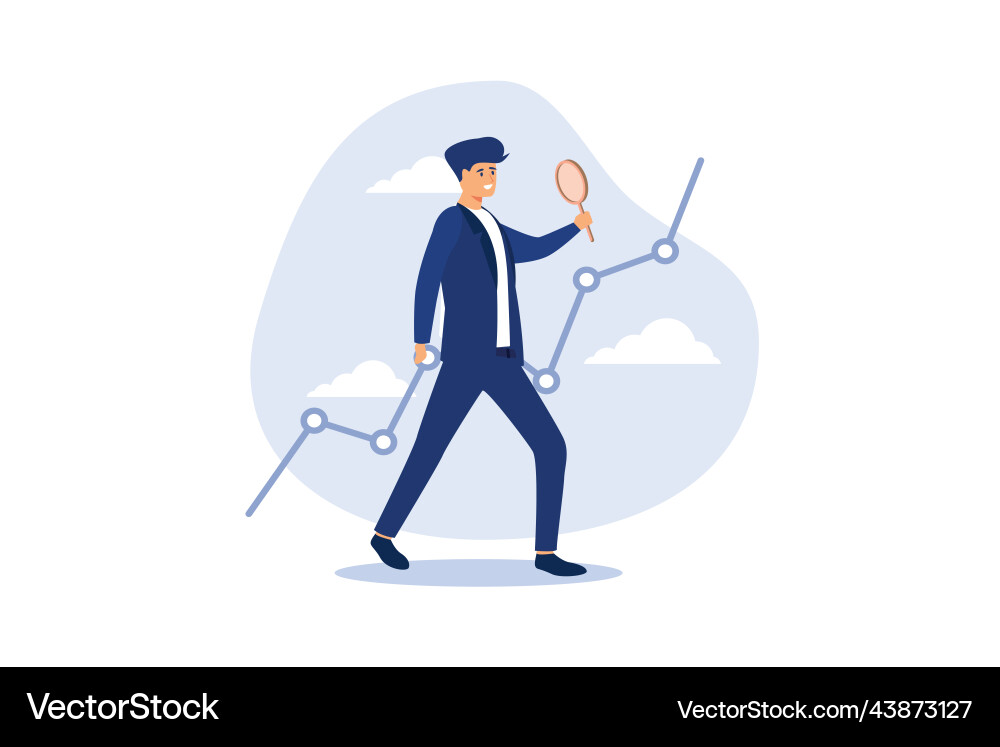 Stock market data analysis financial research Vector Image