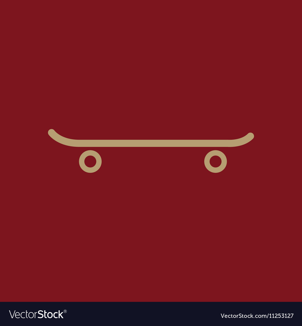 The skateboard icon sport symbol flat Royalty Free Vector The skateboard icon sport symbol flat Royalty Free Vector