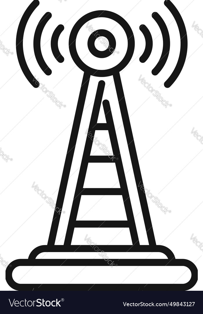 Tower road sensor icon outline system Royalty Free Vector Tower road sensor icon outline system Royalty Free Vector