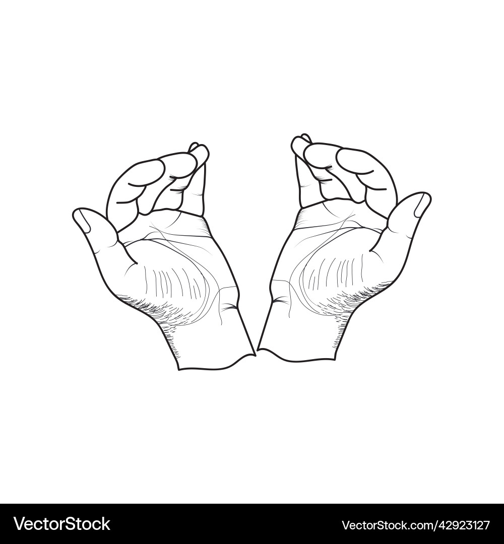 Vintage sketches style hands Royalty Free Vector Image