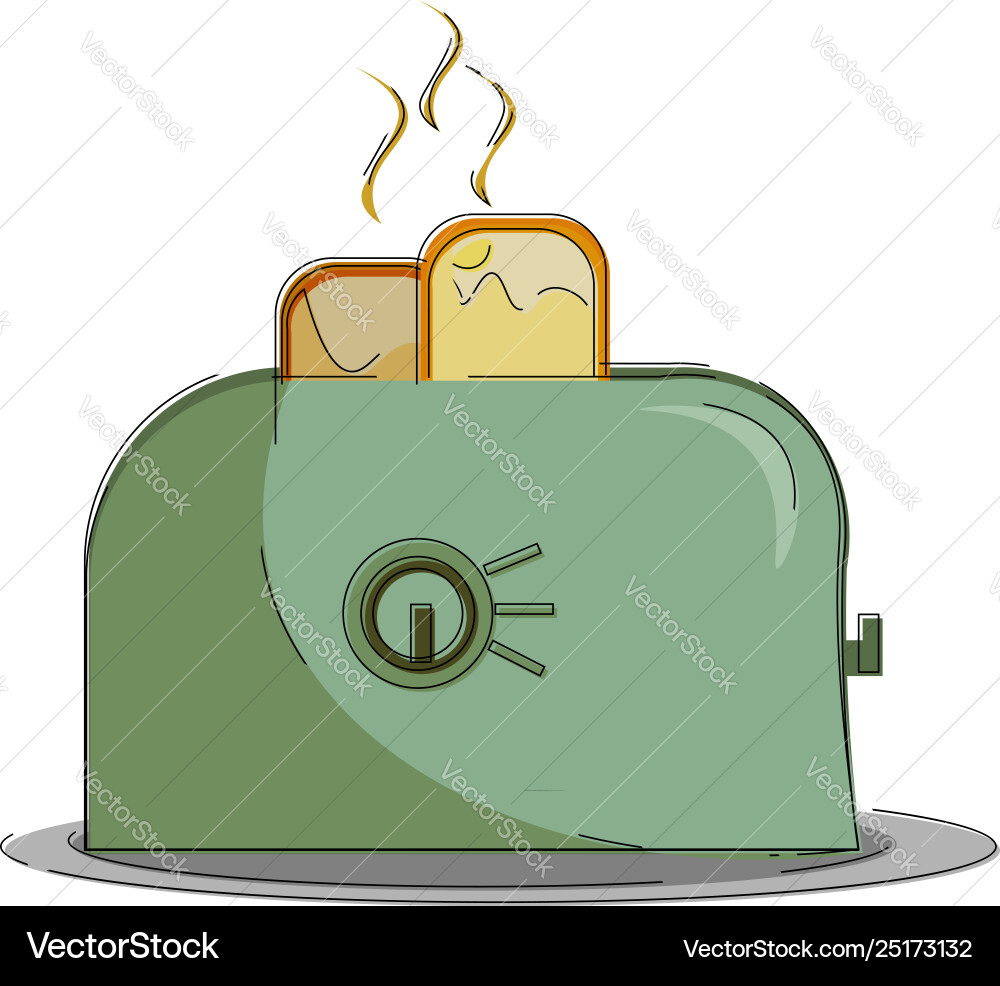 A green toaster or color Royalty Free Vector Image