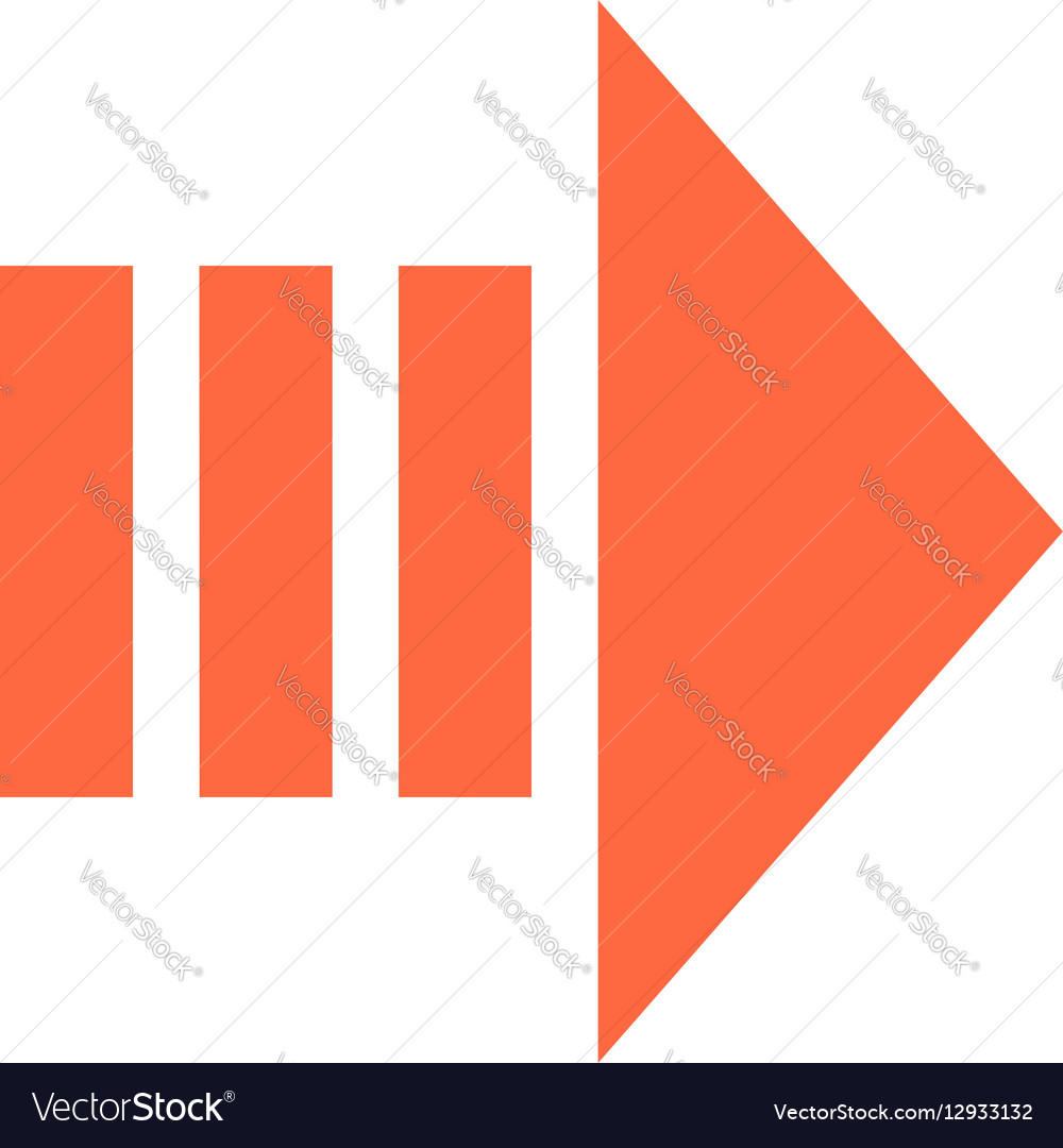 Arrow icon direction button pointer sign Vector Image