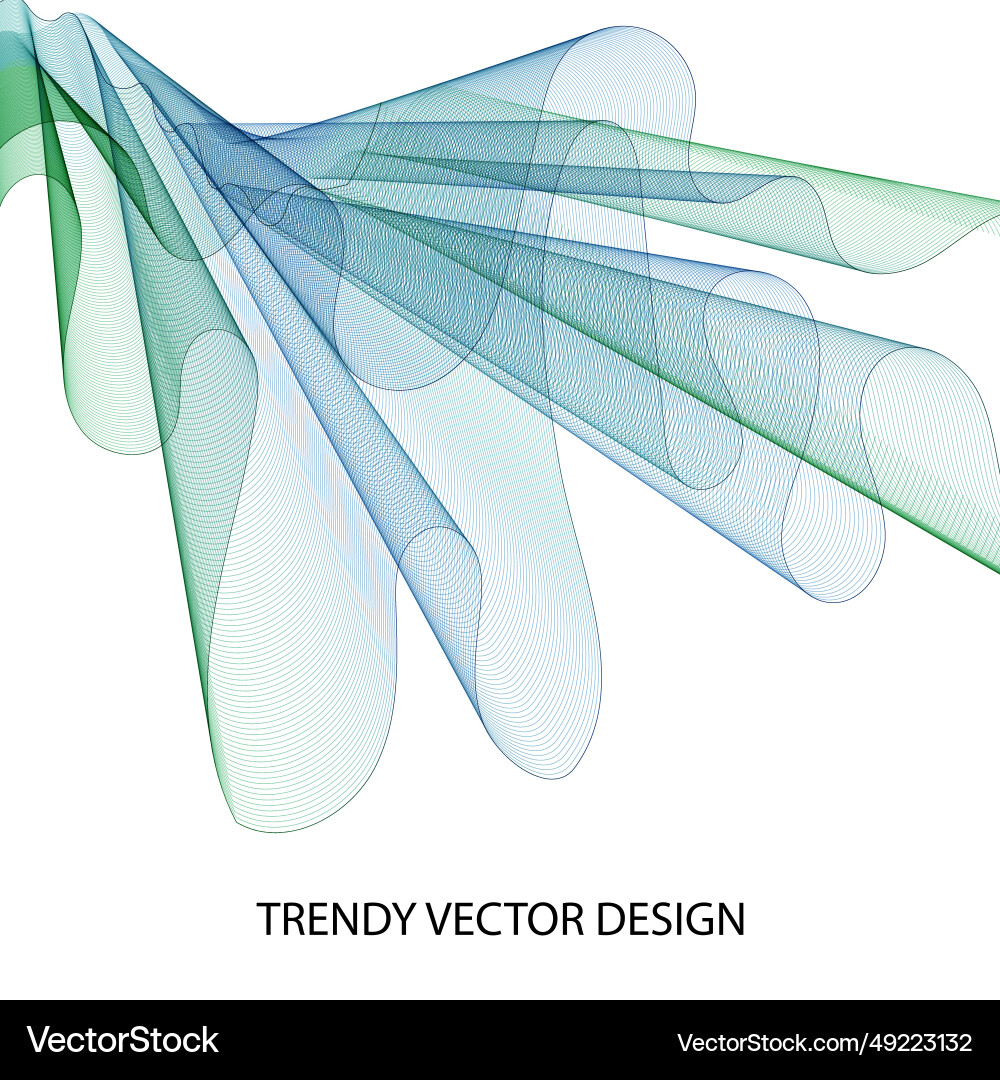 Color wave blue and green lines modern design Vector Image