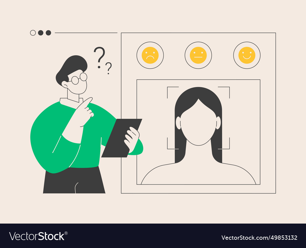 Emotion Detection Abstract Concept Royalty Free Vector Image