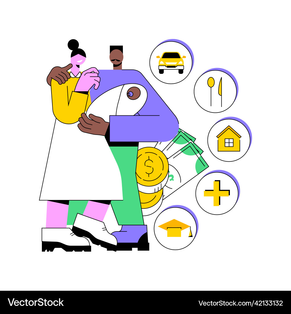 Family budget planning abstract concept Royalty Free Vector