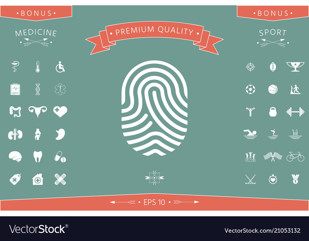 Fingerprint scanned finger icon Royalty Free Vector Image Fingerprint scanned finger icon Royalty Free Vector Image