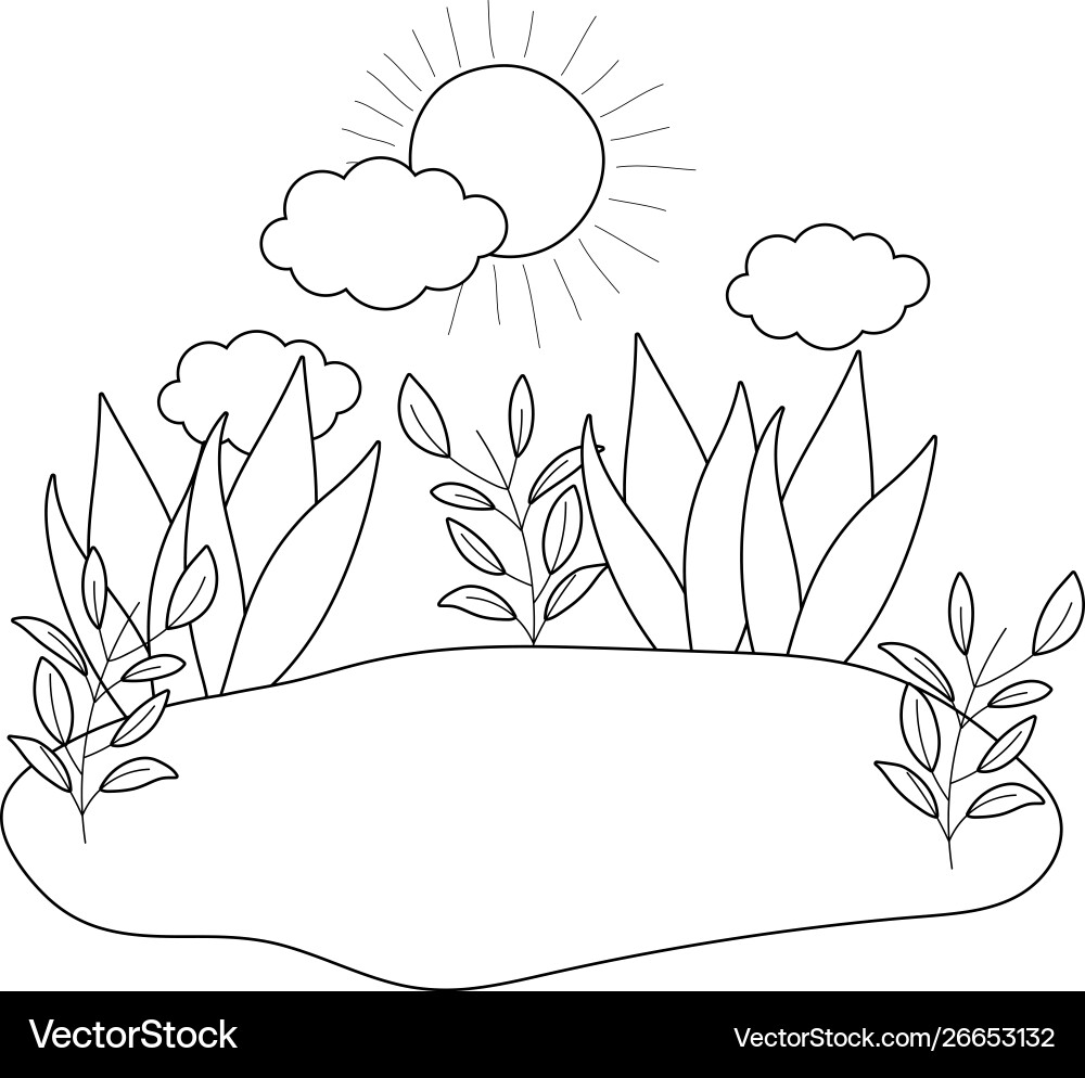Isolated abstract and season shrubs design Vector Image