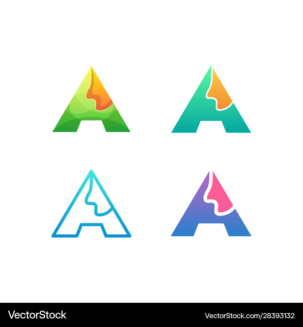 Letter a template Royalty Free Vector Image - VectorStock