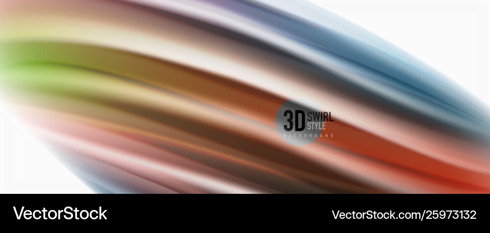 Modern liquid color flow on white - colorful flow Vector Image