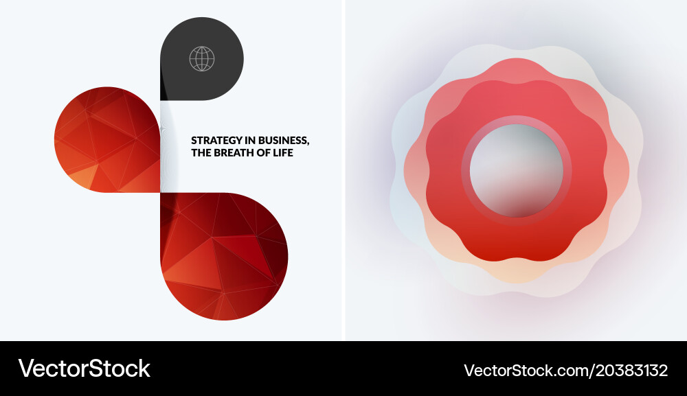 Set of modern design abstract templates Royalty Free Vector