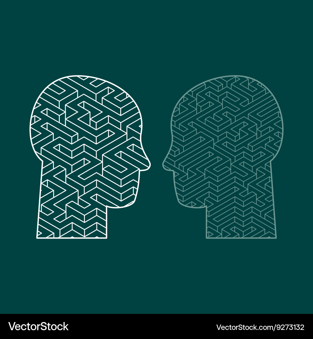 Symbol of the brain thinking Royalty Free Vector Image