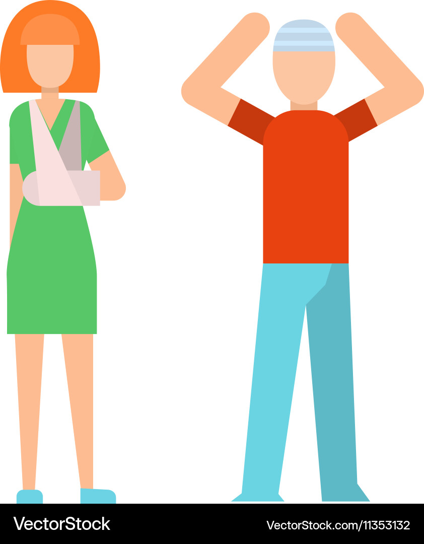 Trauma accident fracture human Royalty Free Vector Image