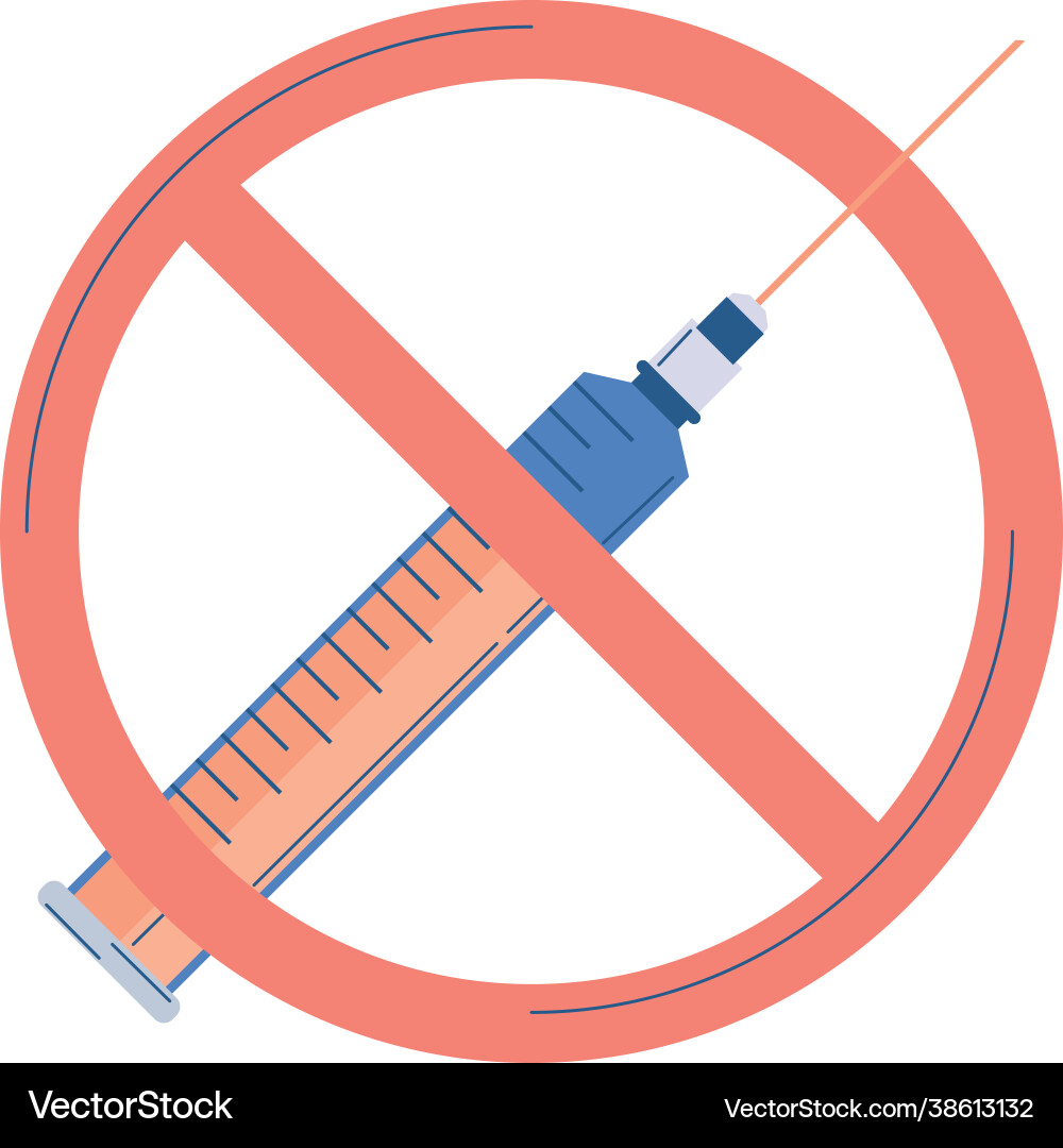 Vaccine syringe signal Royalty Free Vector Image