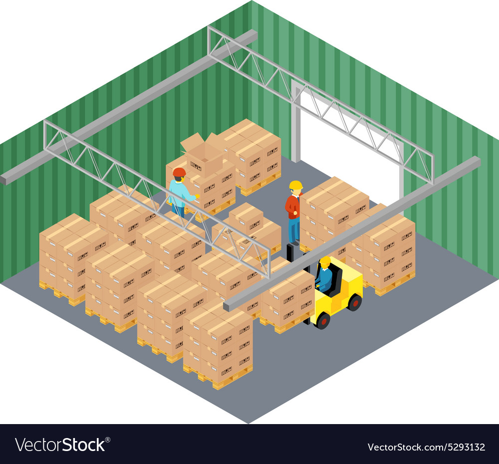 Warehouse interior Royalty Free Vector Image - VectorStock