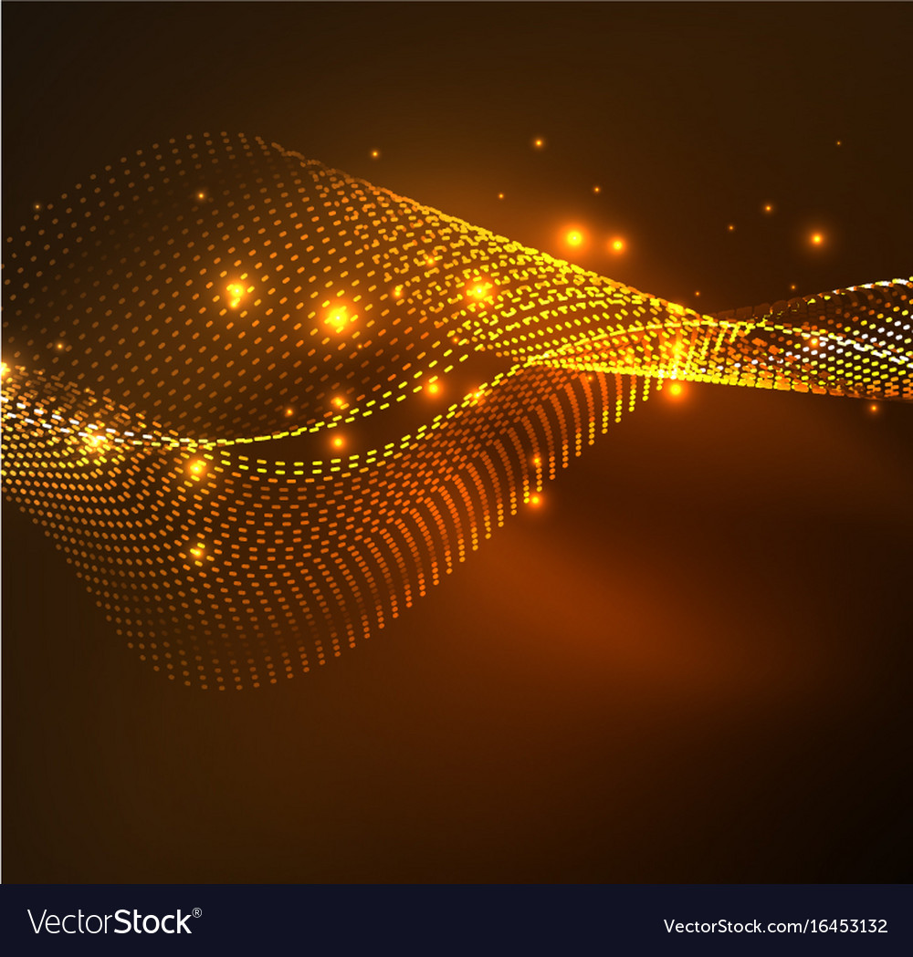 Wave particles background Royalty Free Vector Image