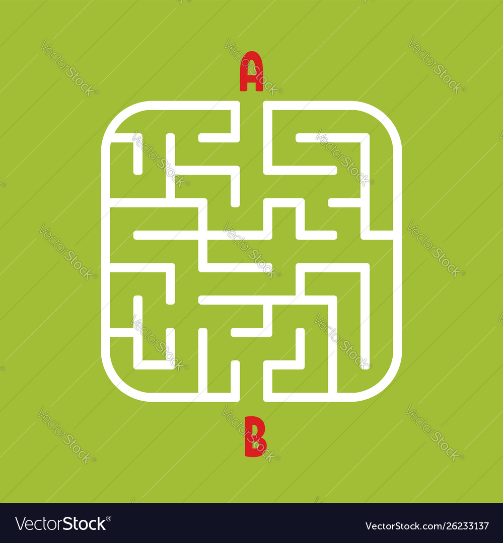 Abstract square maze easy level difficulty Vector Image