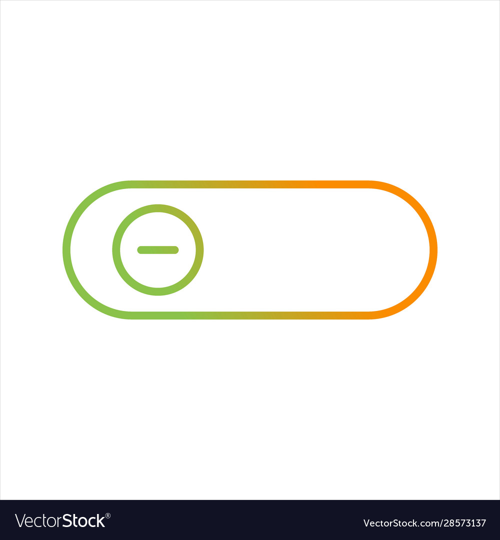 Beautiful slide button line icon Royalty Free Vector Image