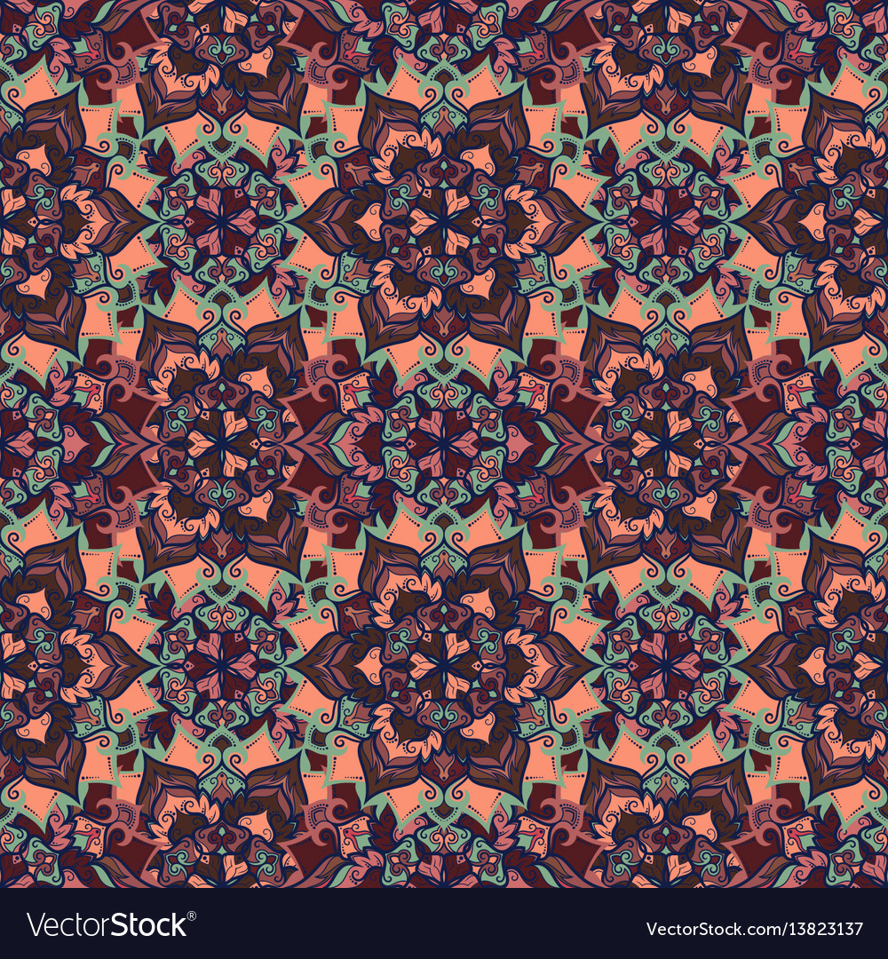 Boho flower pattern Royalty Free Vector Image - VectorStock