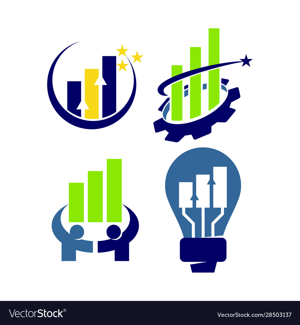 Financial accounting consulting logo template Vector Image Financial accounting consulting logo template Vector Image