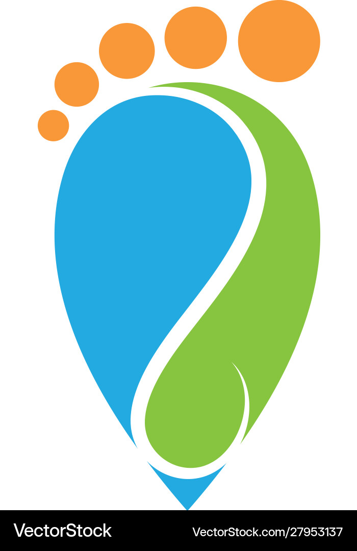 Foot logo for business Royalty Free Vector Image