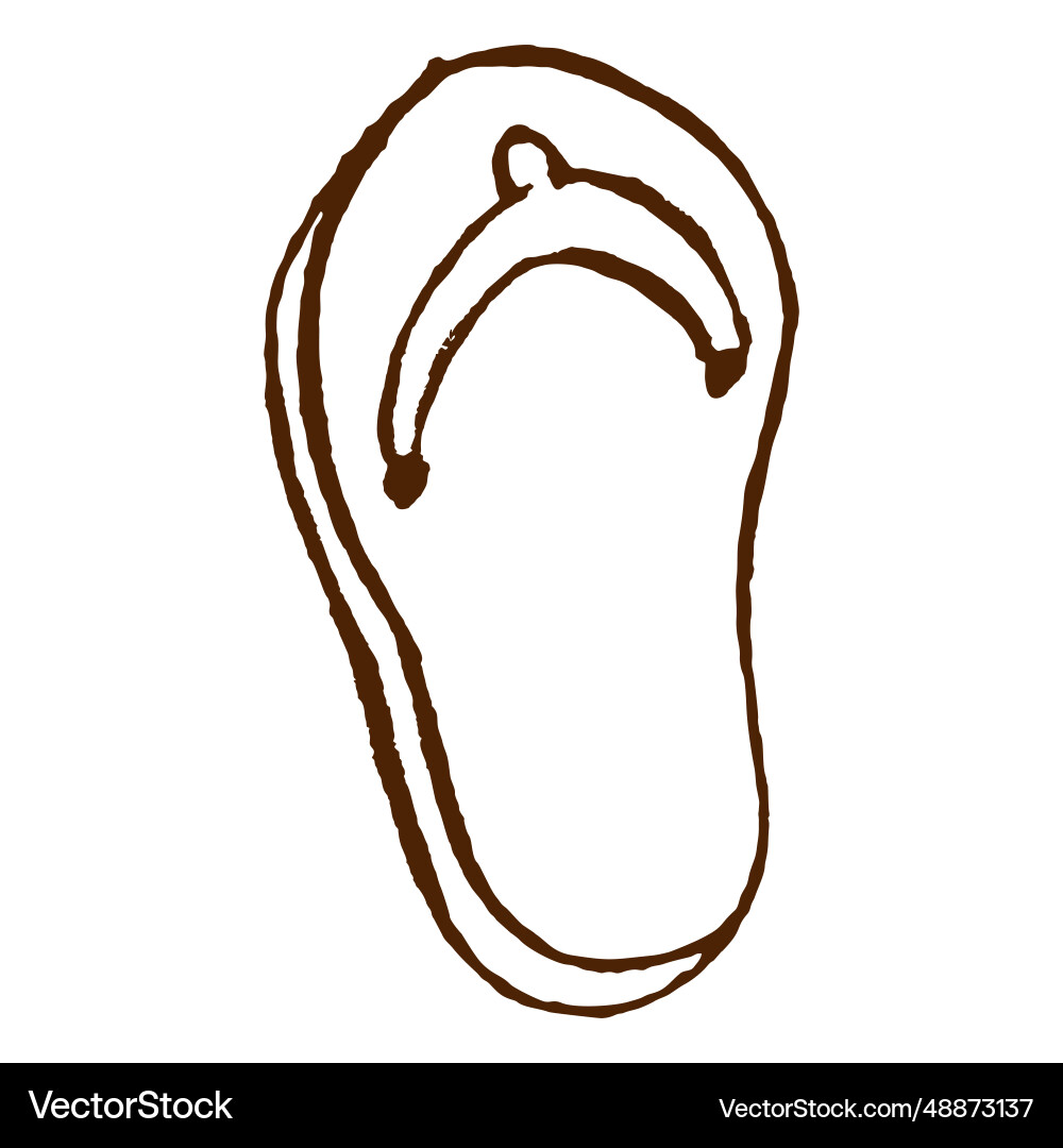 Hand drawn outdoor sandals icon Royalty Free Vector Image