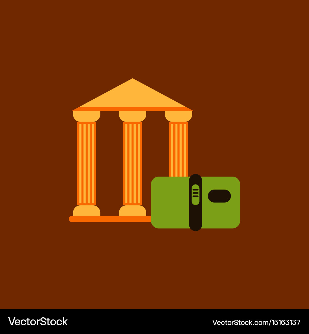 History book and architecture ancient building Vector Image
