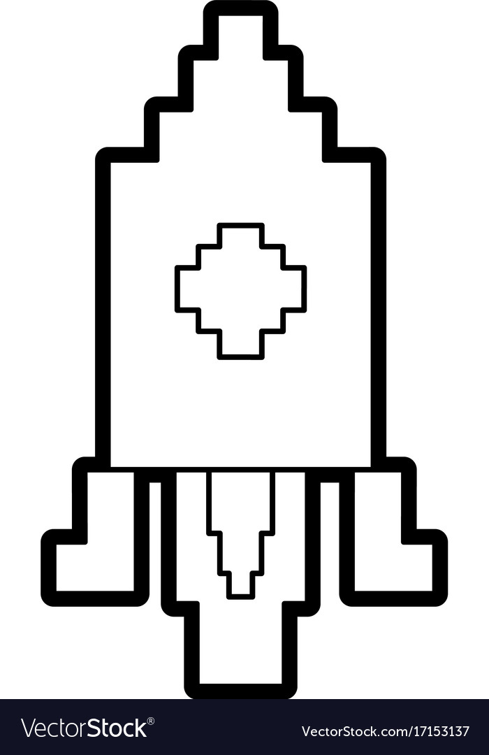 Isolated rocket design Royalty Free Vector Image