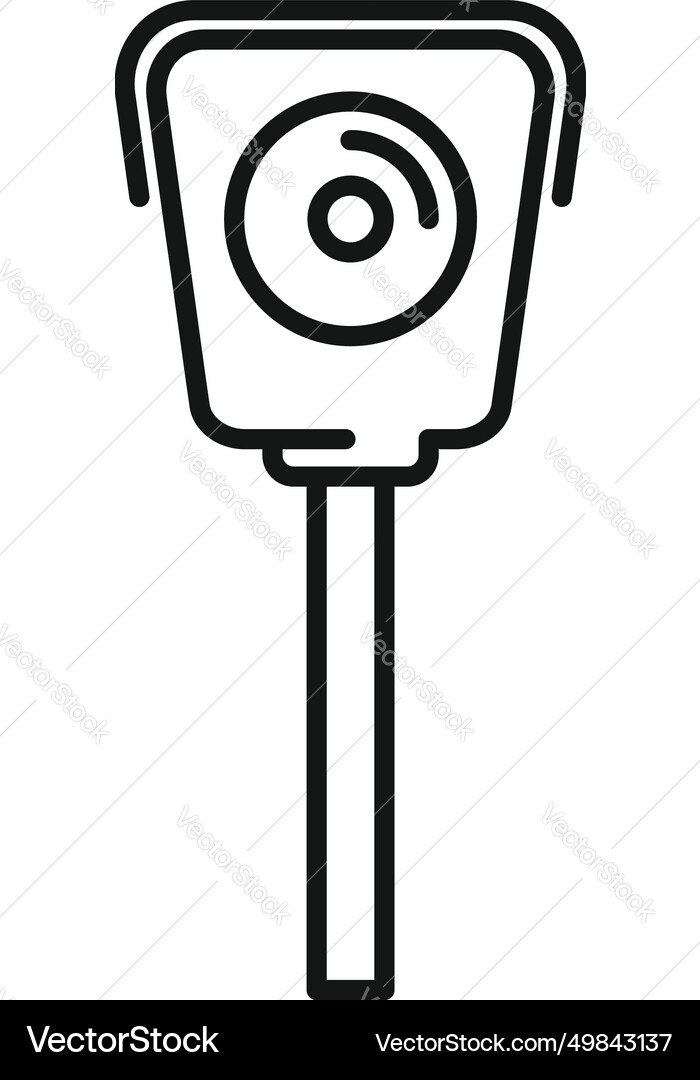 Road sensor camera icon outline care seat Vector Image