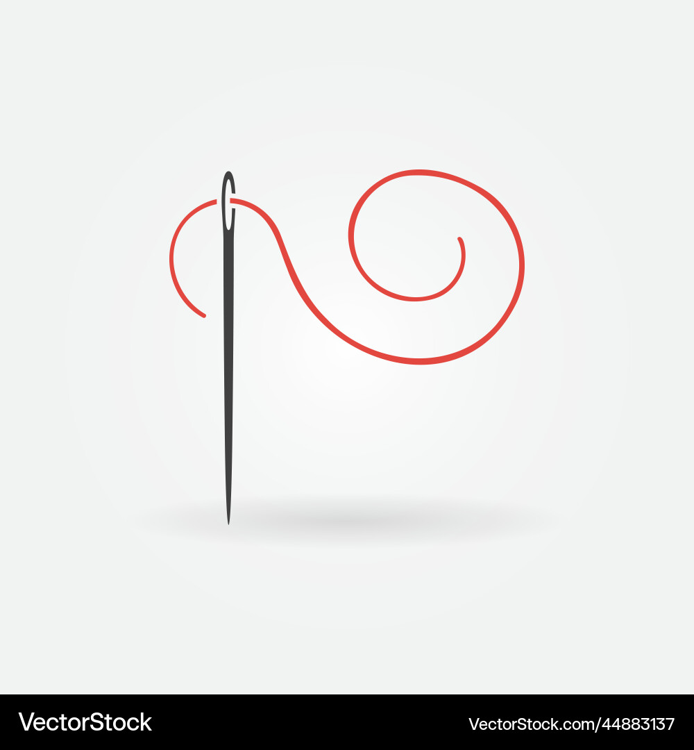 Sewing needle icon tailor creative symbol Vector Image