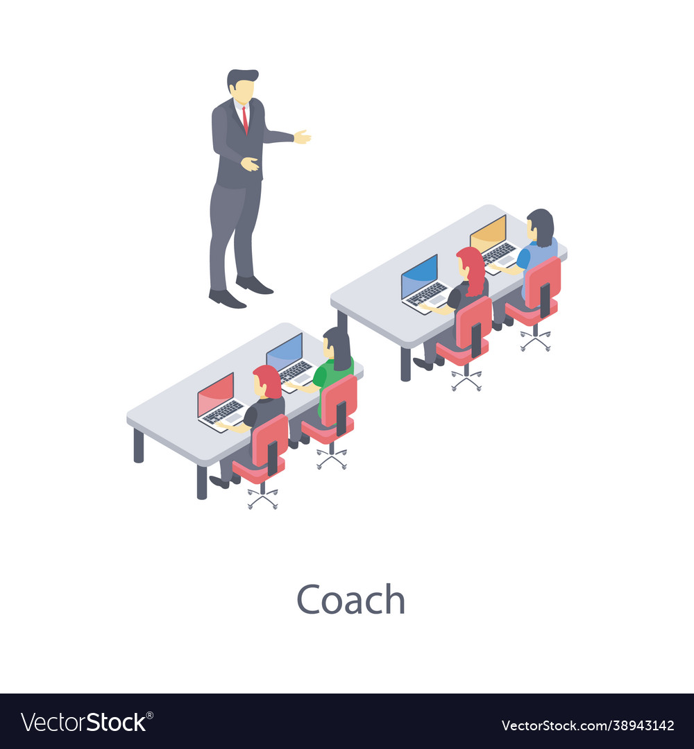 Business coaching Royalty Free Vector Image - VectorStock