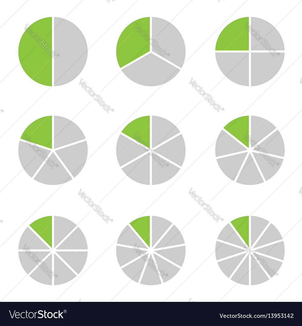 Circle segment set Royalty Free Vector Image - VectorStock