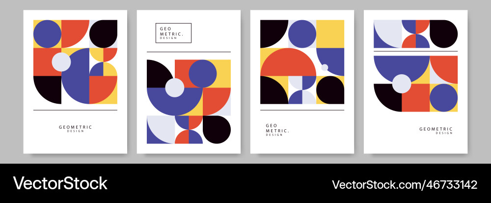 Modern abstract geometric poster cover minimal Vector Image