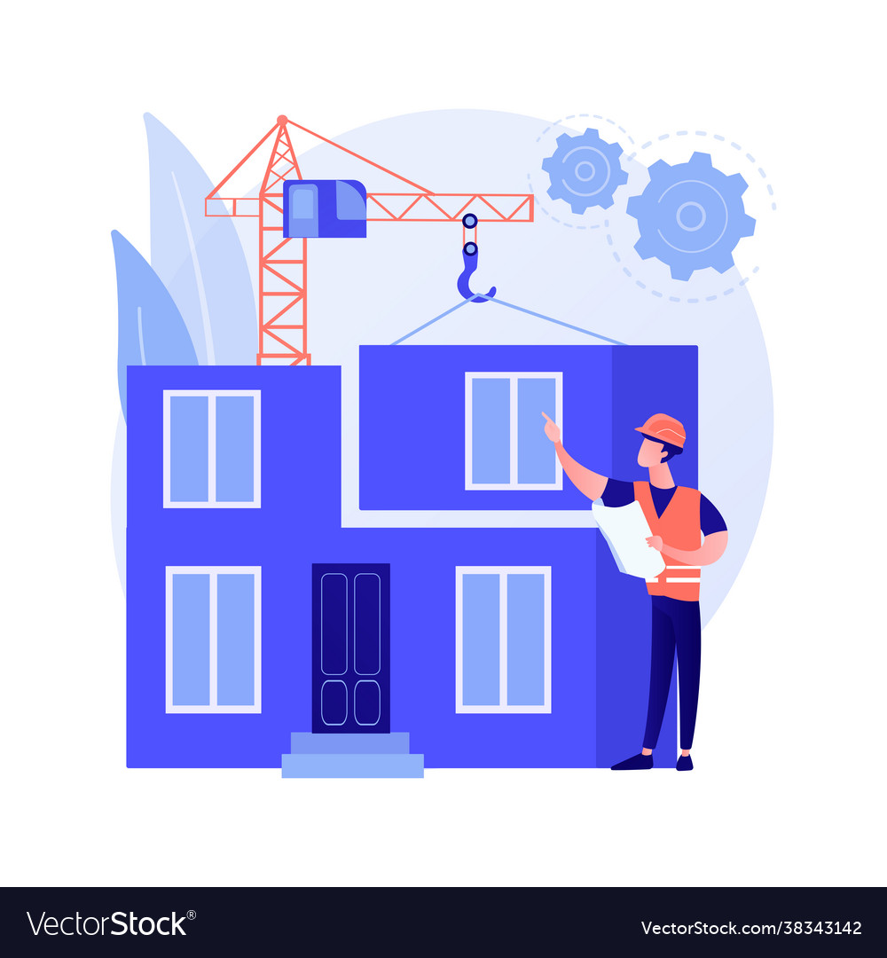 Modular home abstract concept Royalty Free Vector Image