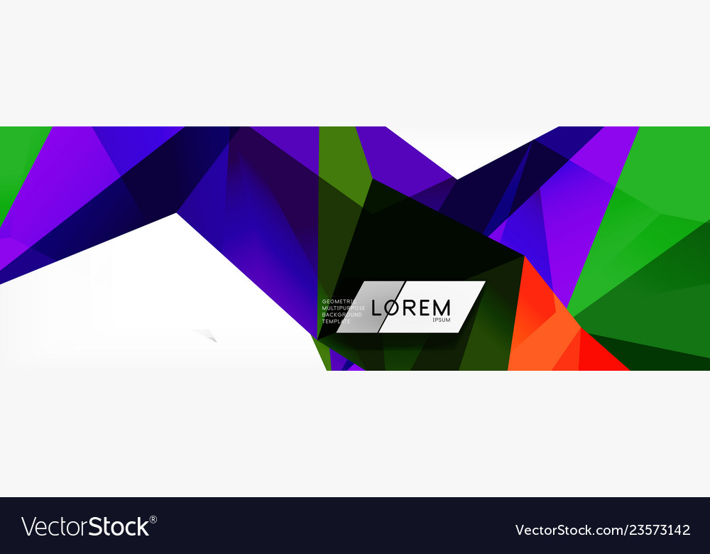 Mosaic Triangular Low Poly Style Abstract Vector Image