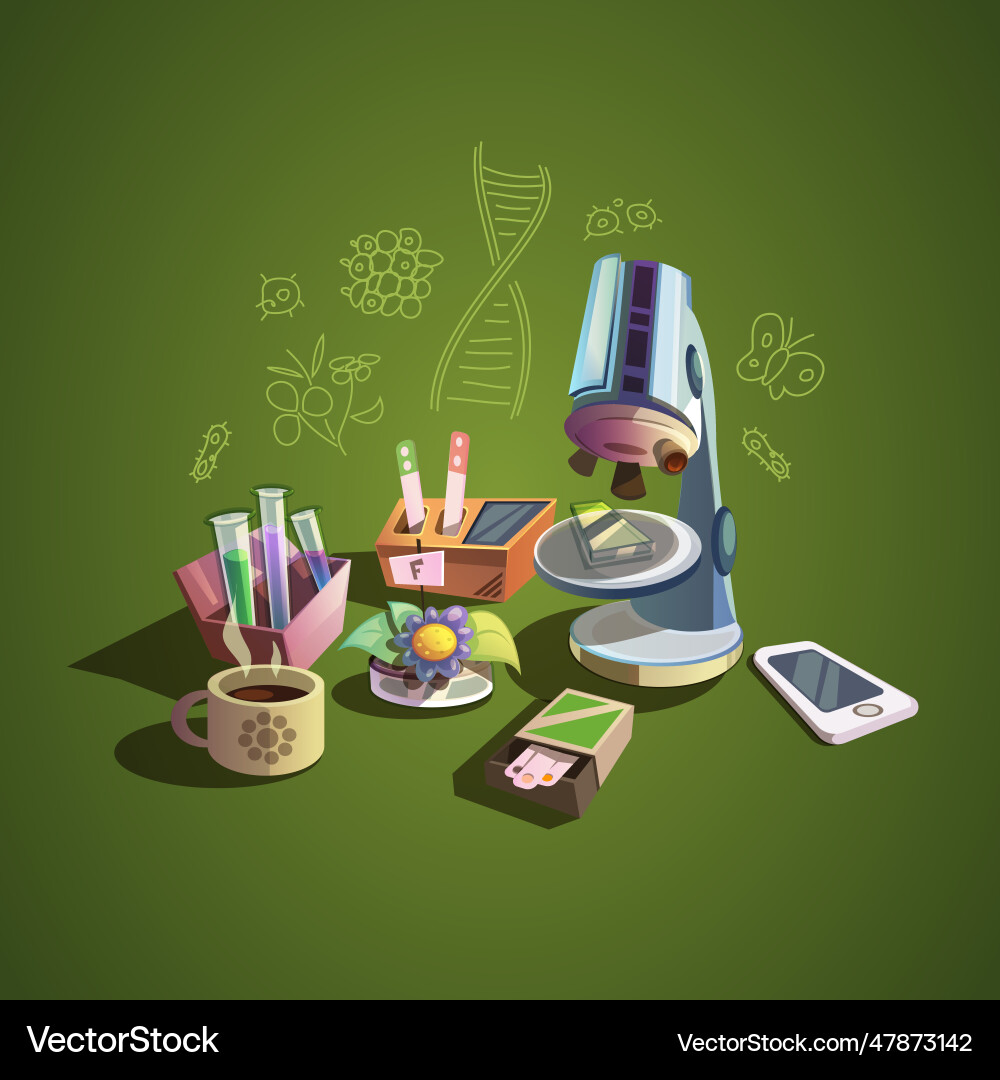 Science retro cartoon set science retro cartoon Vector Image