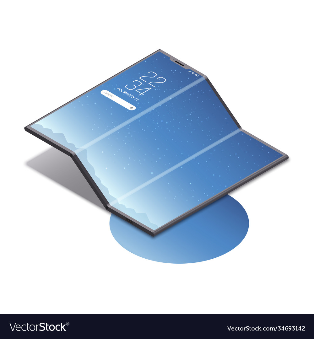 Smartphone foldable sections composition Vector Image