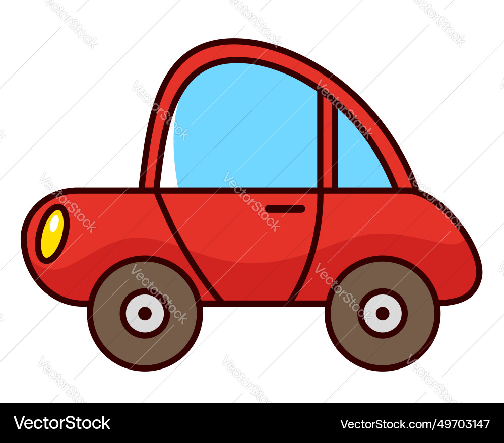 Car - color cartoon isolated Royalty Free Vector Image