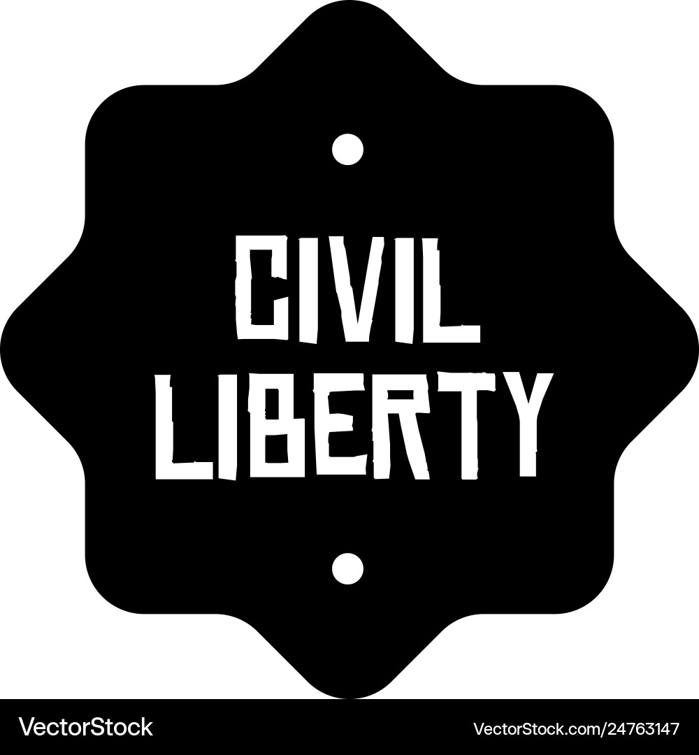 Civil liberty stamp on white Royalty Free Vector Image
