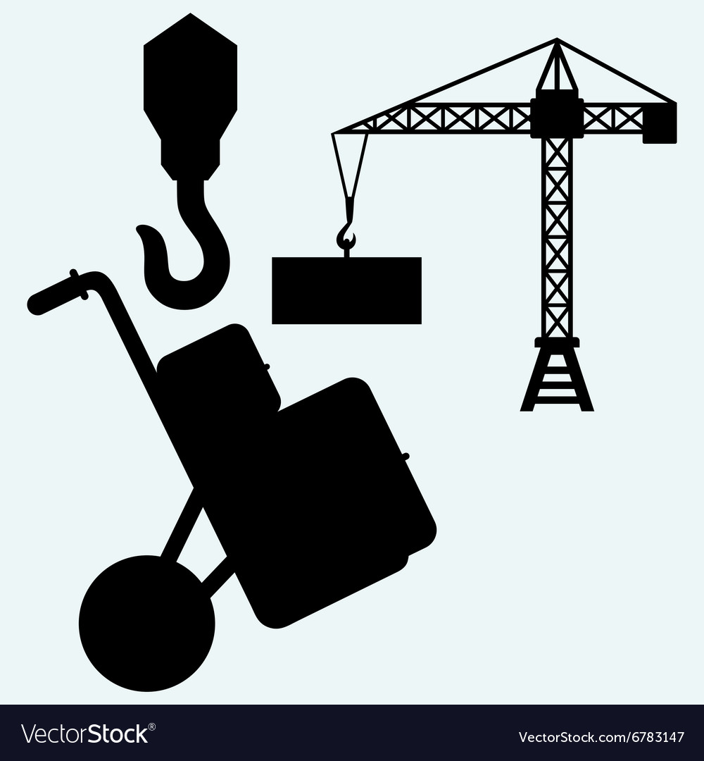 Crane working Royalty Free Vector Image - VectorStock