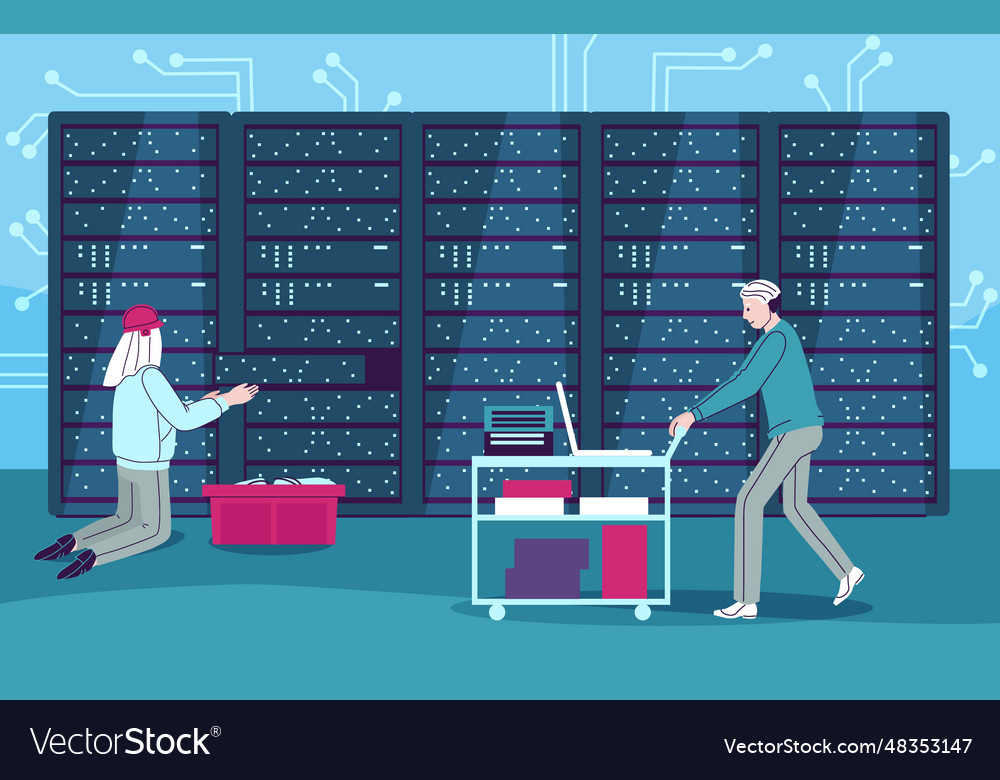 Data center background Royalty Free Vector Image
