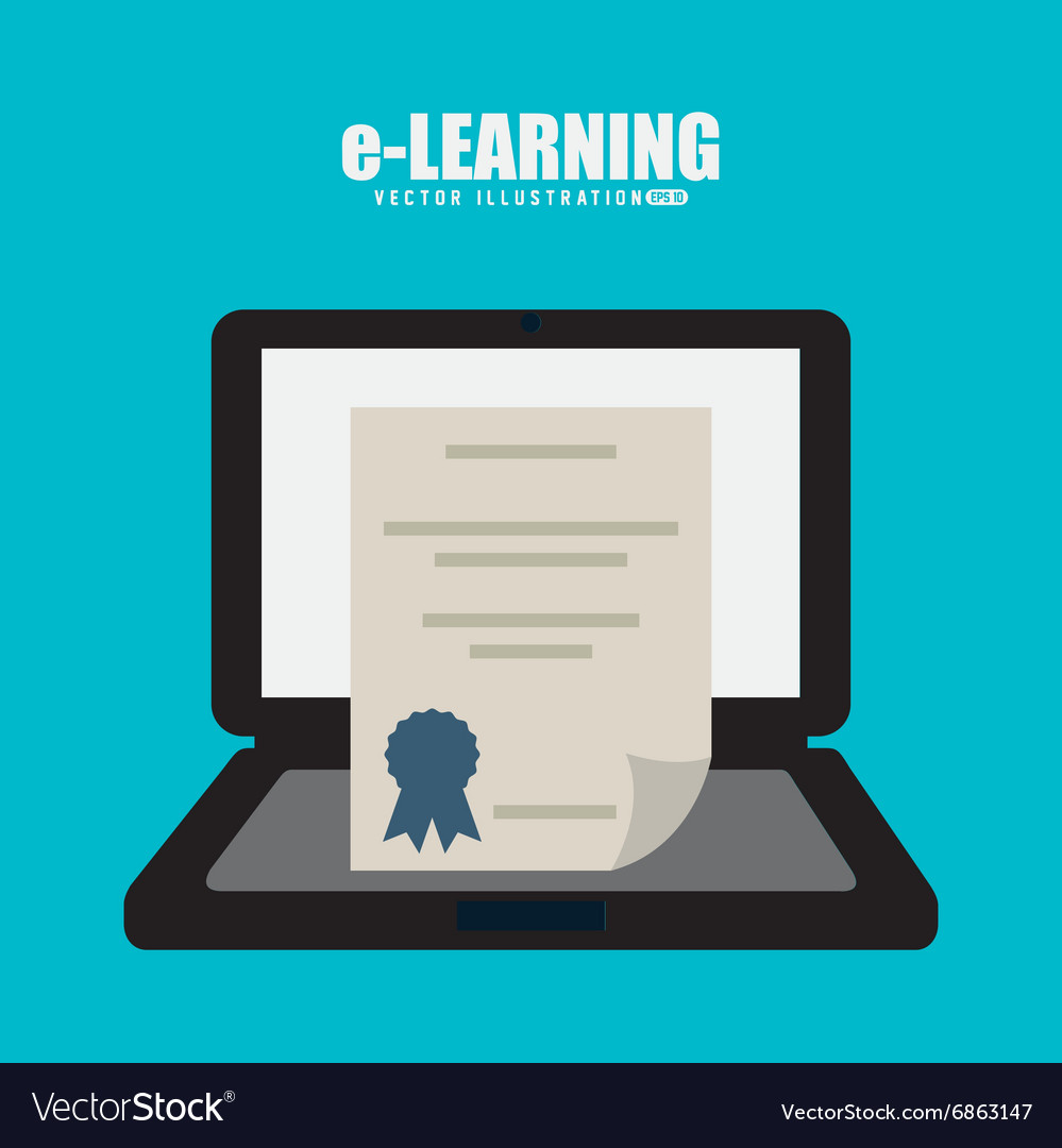 E-learning concept design Royalty Free Vector Image